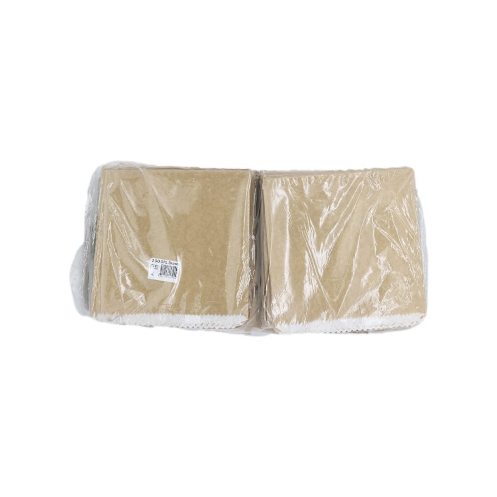 Brown Grease Proof Paper Bag '2 Square' 8" x 8" 500pcs - Tangola Pty Ltd